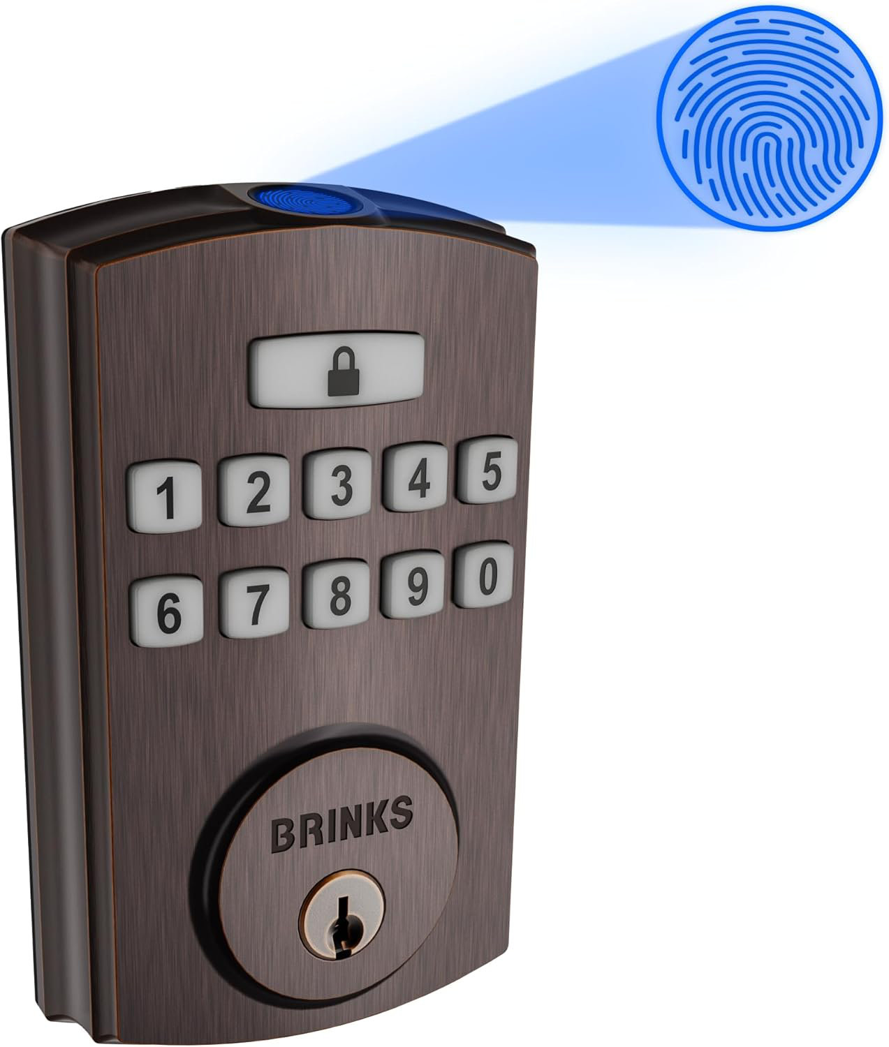 Brinks Electronic Fingerprint Deadbolt & Reviews | Wayfair